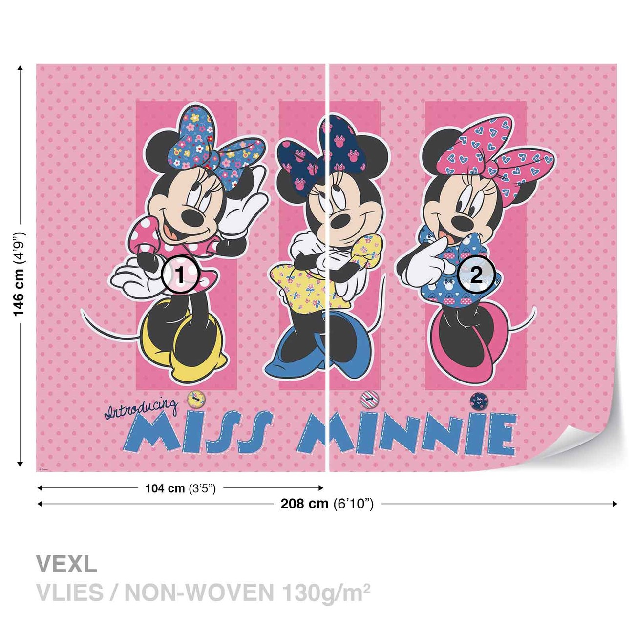 Disney Minnie Mouse Wall Paper Mural | Buy at EuroPosters