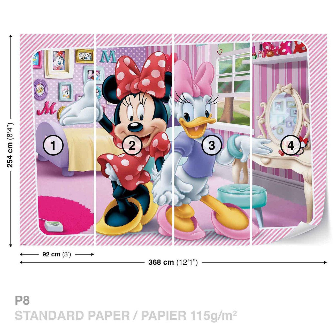 Disney Minnie Mouse Wall Paper Mural | Buy at EuroPosters