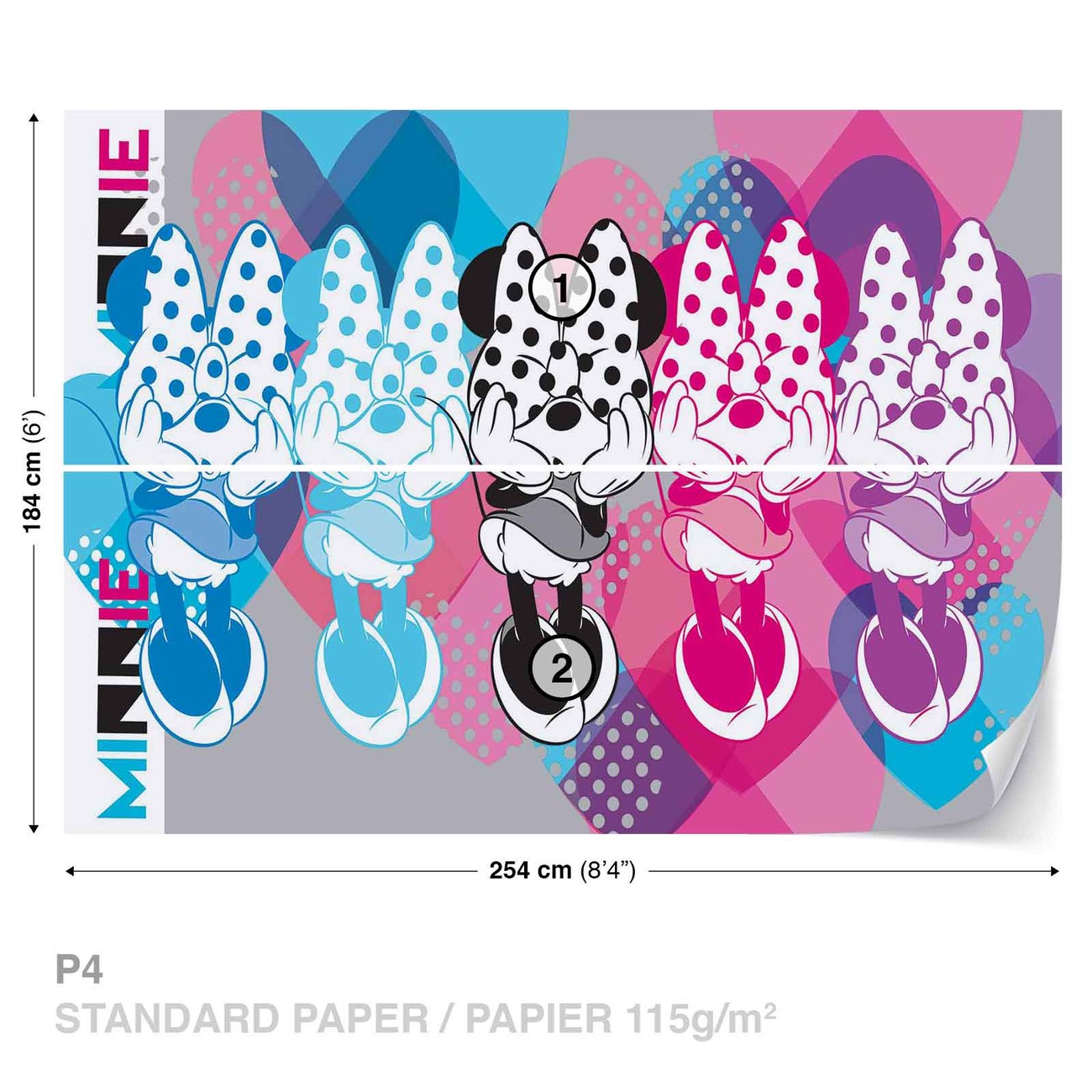 Disney Minnie Mouse Wall Paper Mural | Buy at EuroPosters