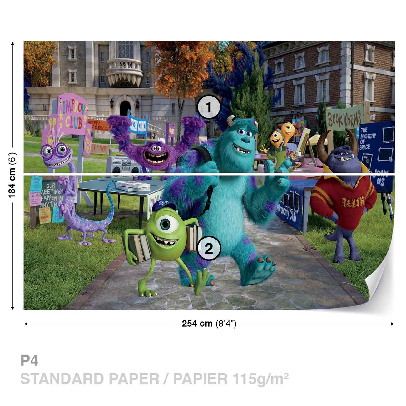 Disney Monsters Inc Wall Paper Mural | Buy at EuroPosters