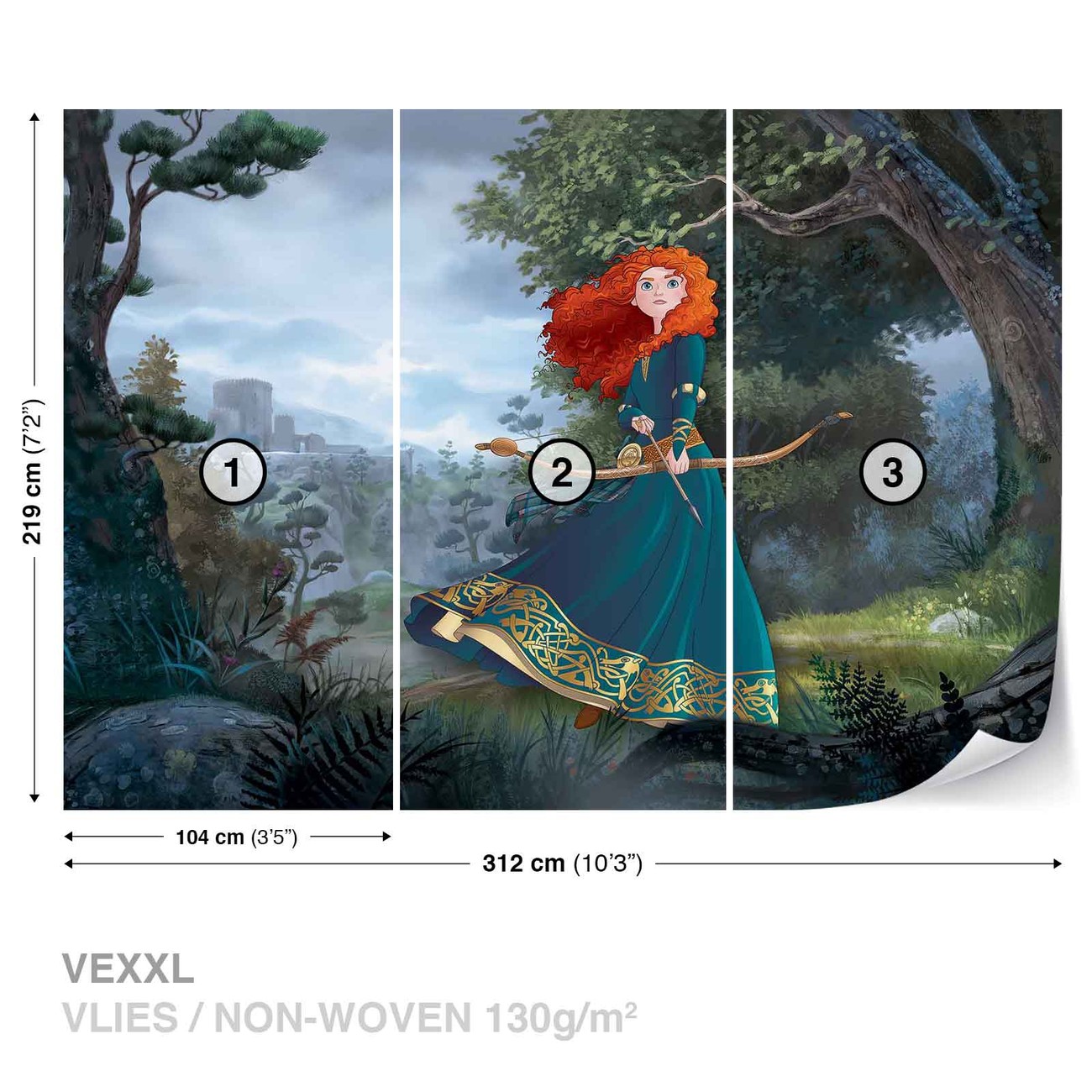 Disney Princesses Merida Brave Wall Paper Mural | Buy at EuroPosters