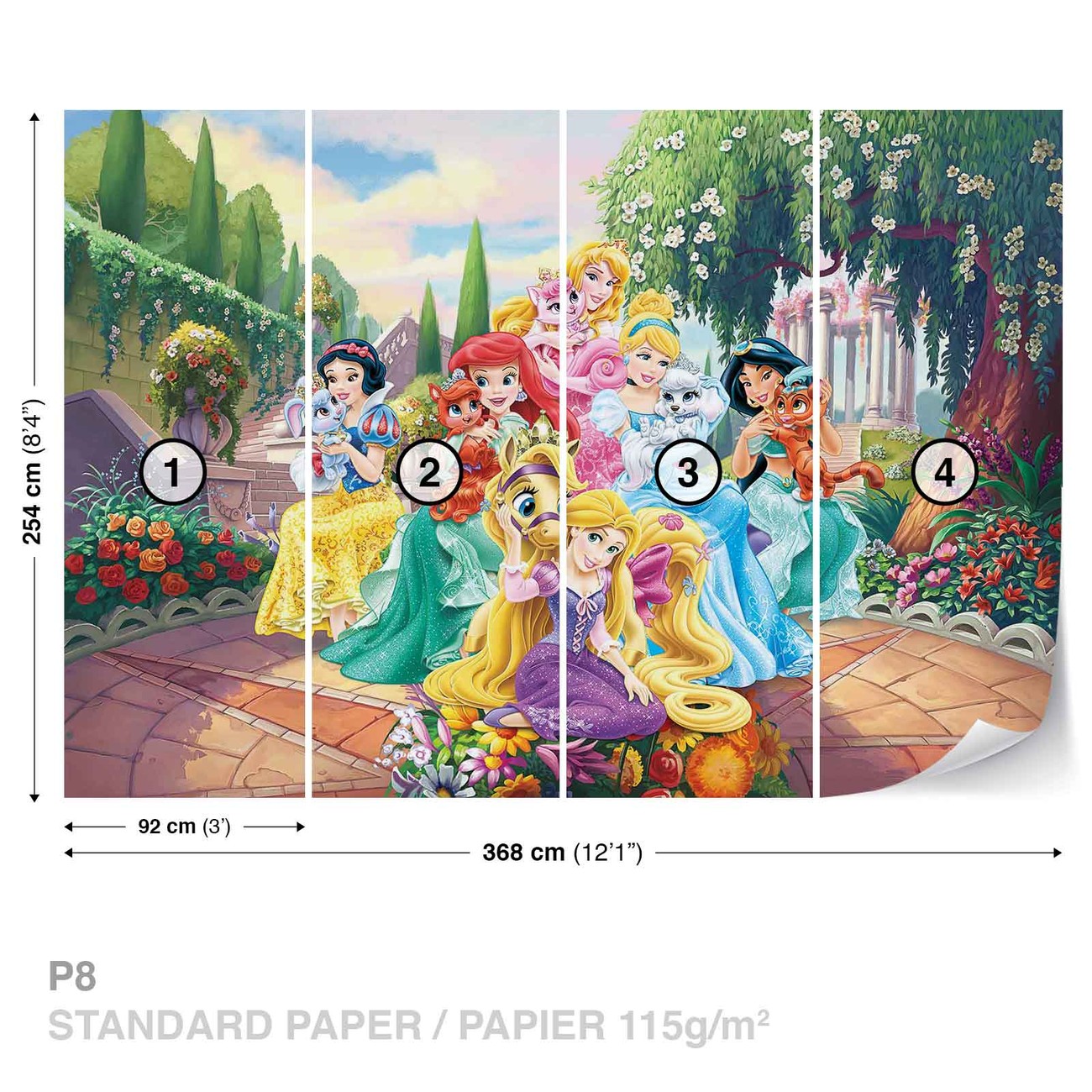 Disney Princesses Rapunzel Ariel Wall Paper Mural | Buy at EuroPosters
