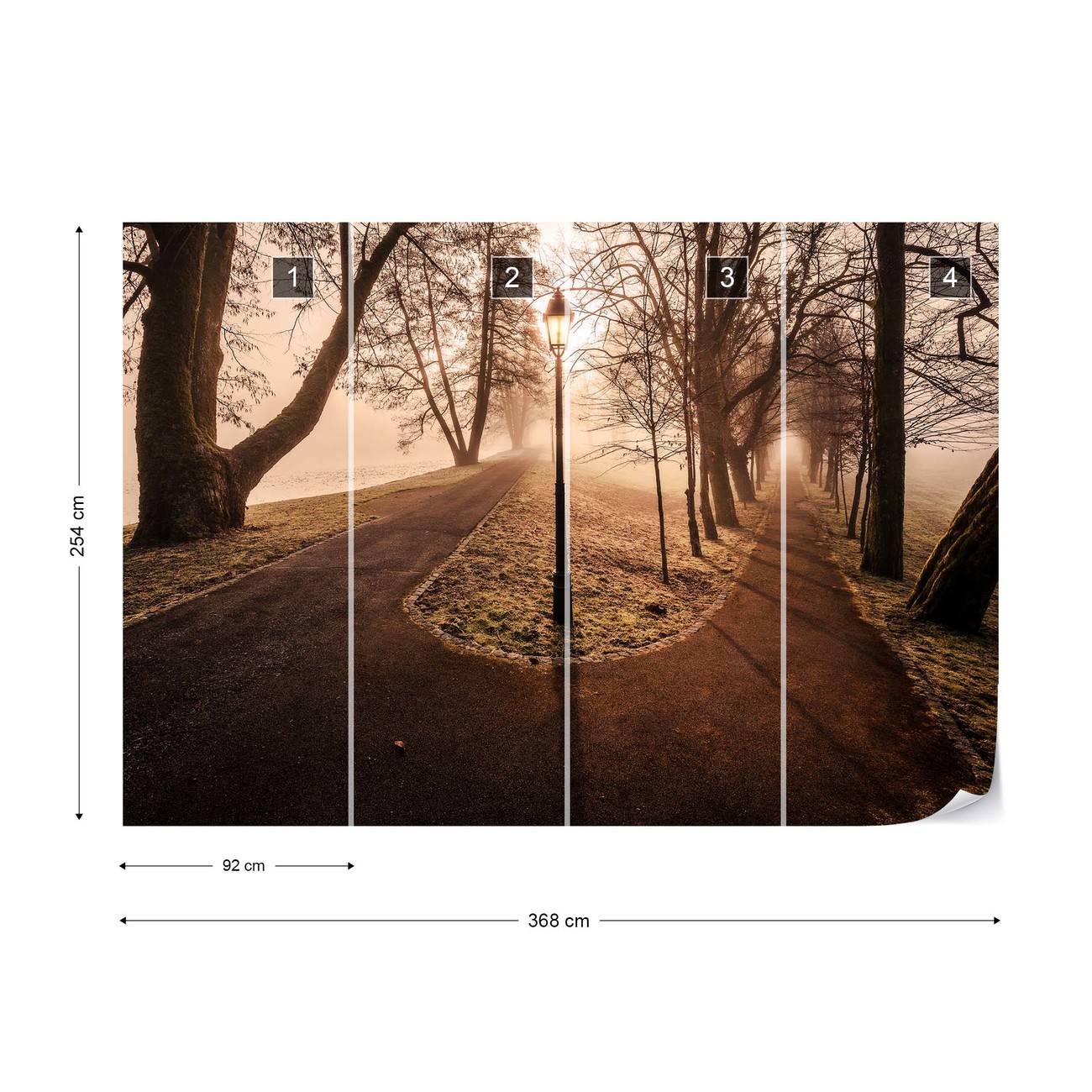 Double Path Wall Paper Mural | Buy at EuroPosters