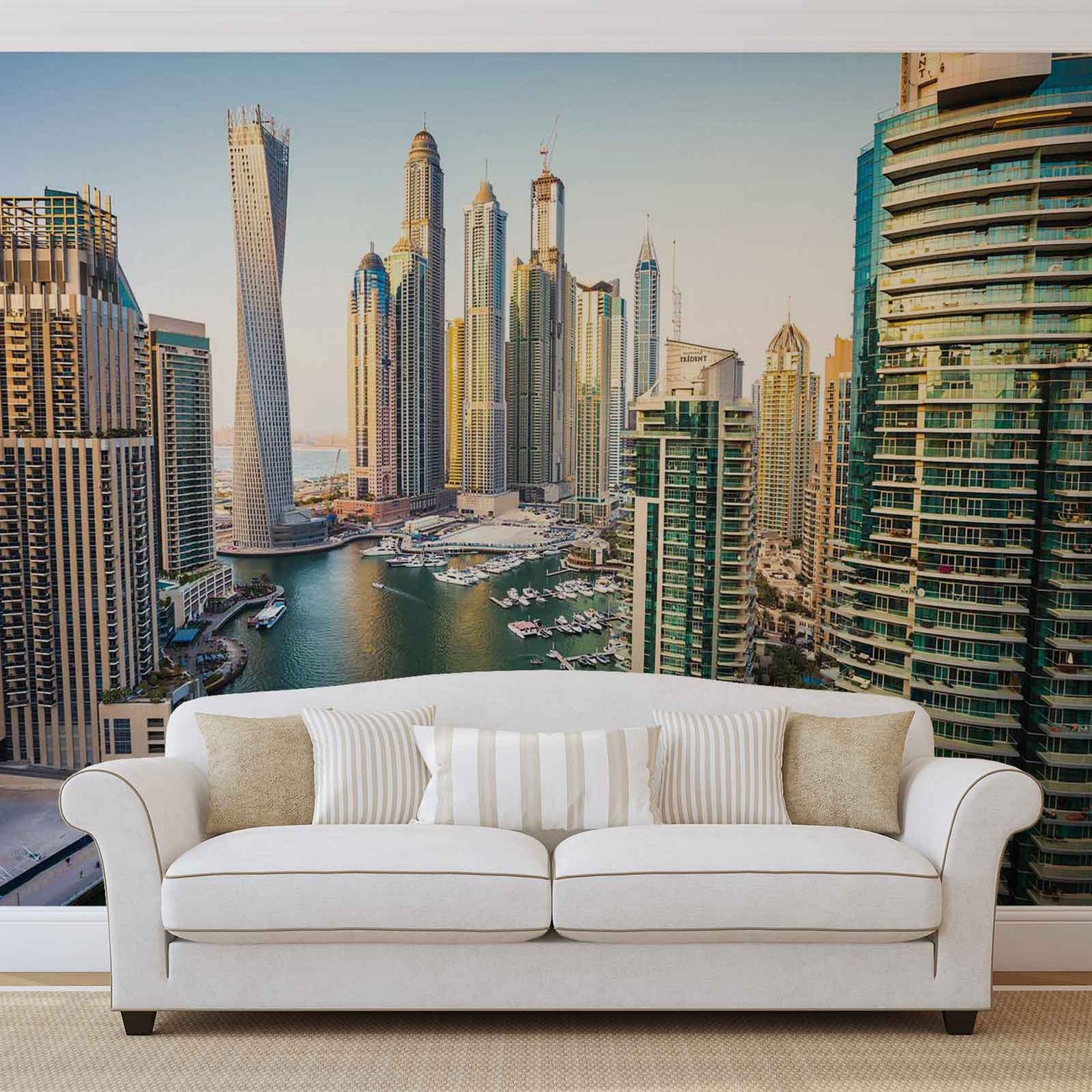 Dubai City Skyline Marina Wall Paper Mural | Buy at EuroPosters