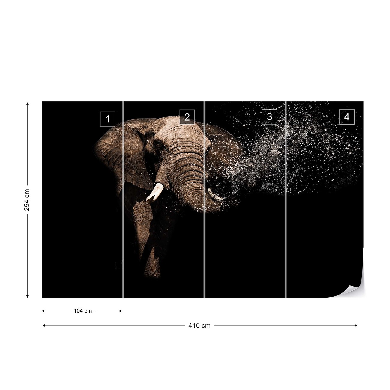Elephant Wall Paper Mural | Buy at EuroPosters