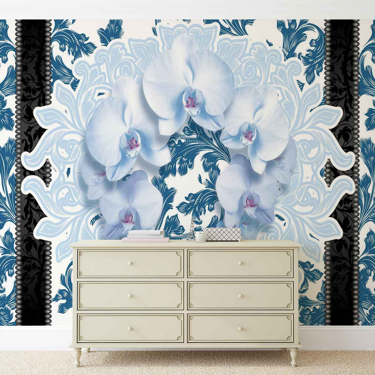 Flowers Floral Pattern Wall Paper Mural | Buy at EuroPosters