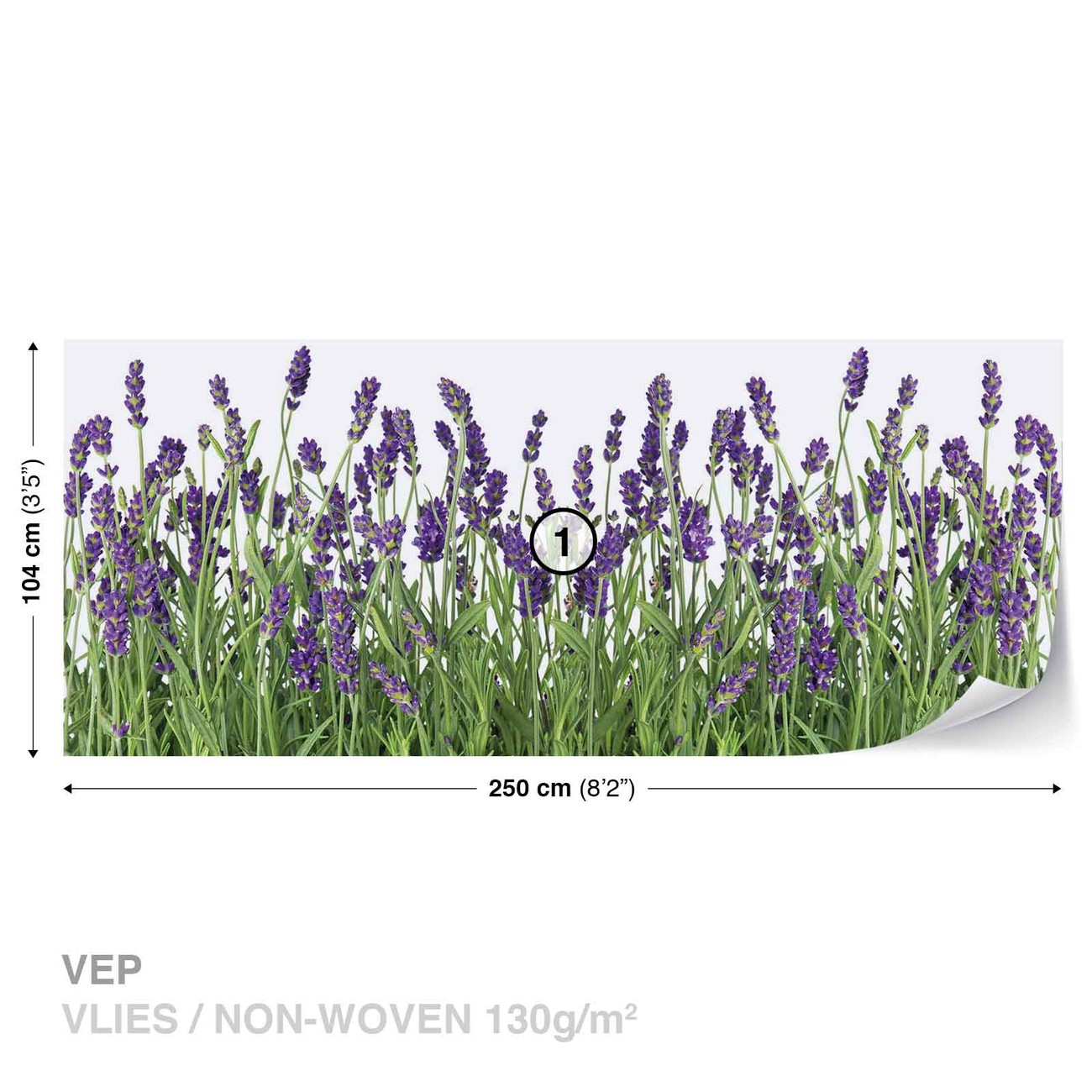 Flowers Lavender Wall Paper Mural | Buy at EuroPosters