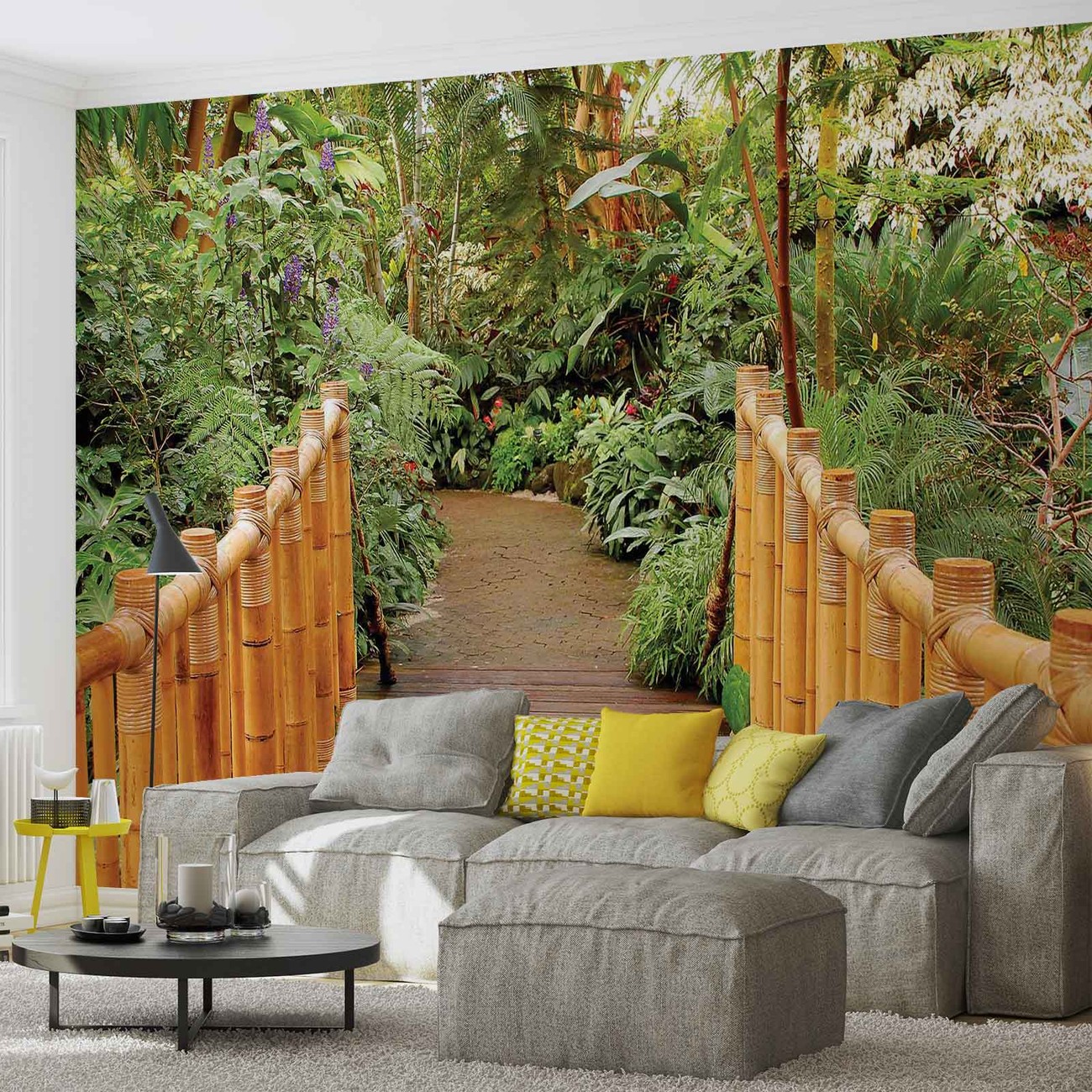 Forest Nature Path Bamboo Wall Paper Mural | Buy at EuroPosters