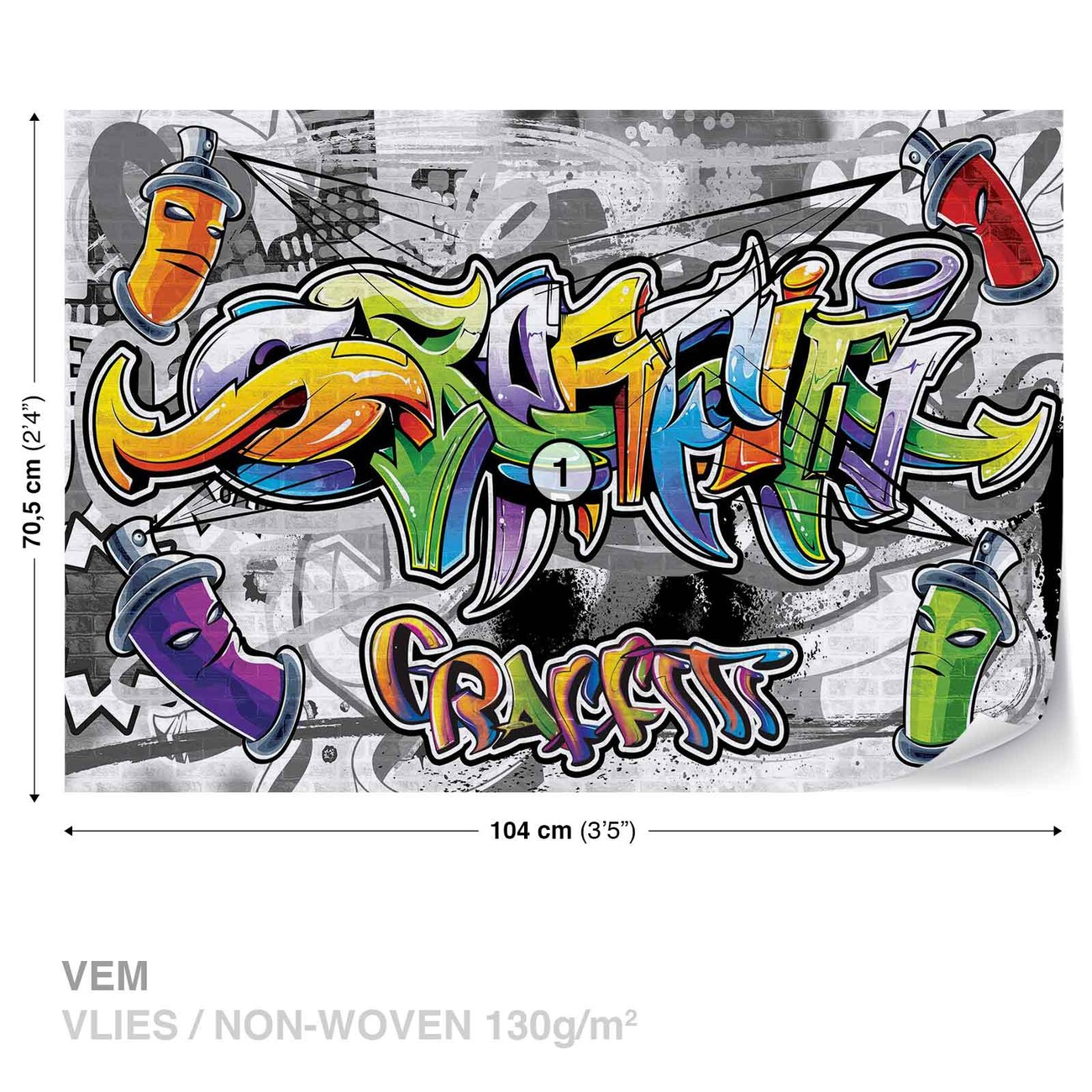 Graffiti Street Art Wall Paper Mural | Buy at EuroPosters