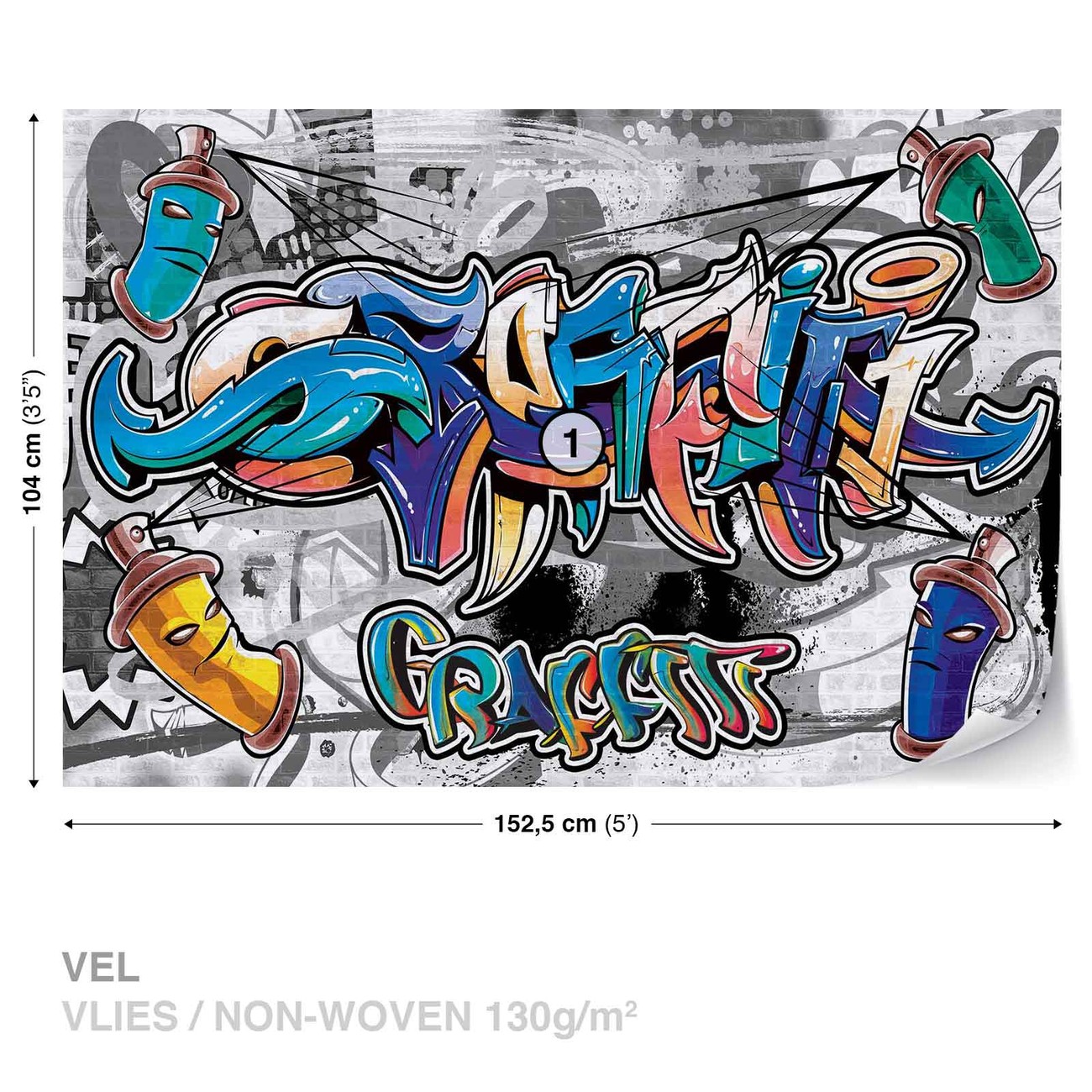Graffiti Street Art Wall Paper Mural | Buy at EuroPosters