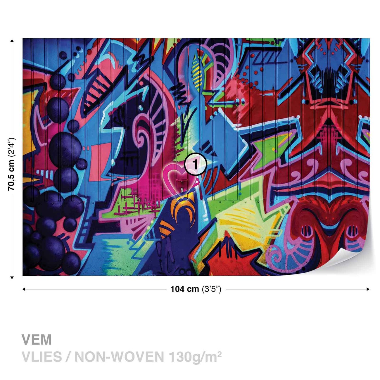 Graffiti Street Art Wall Paper Mural | Buy at EuroPosters