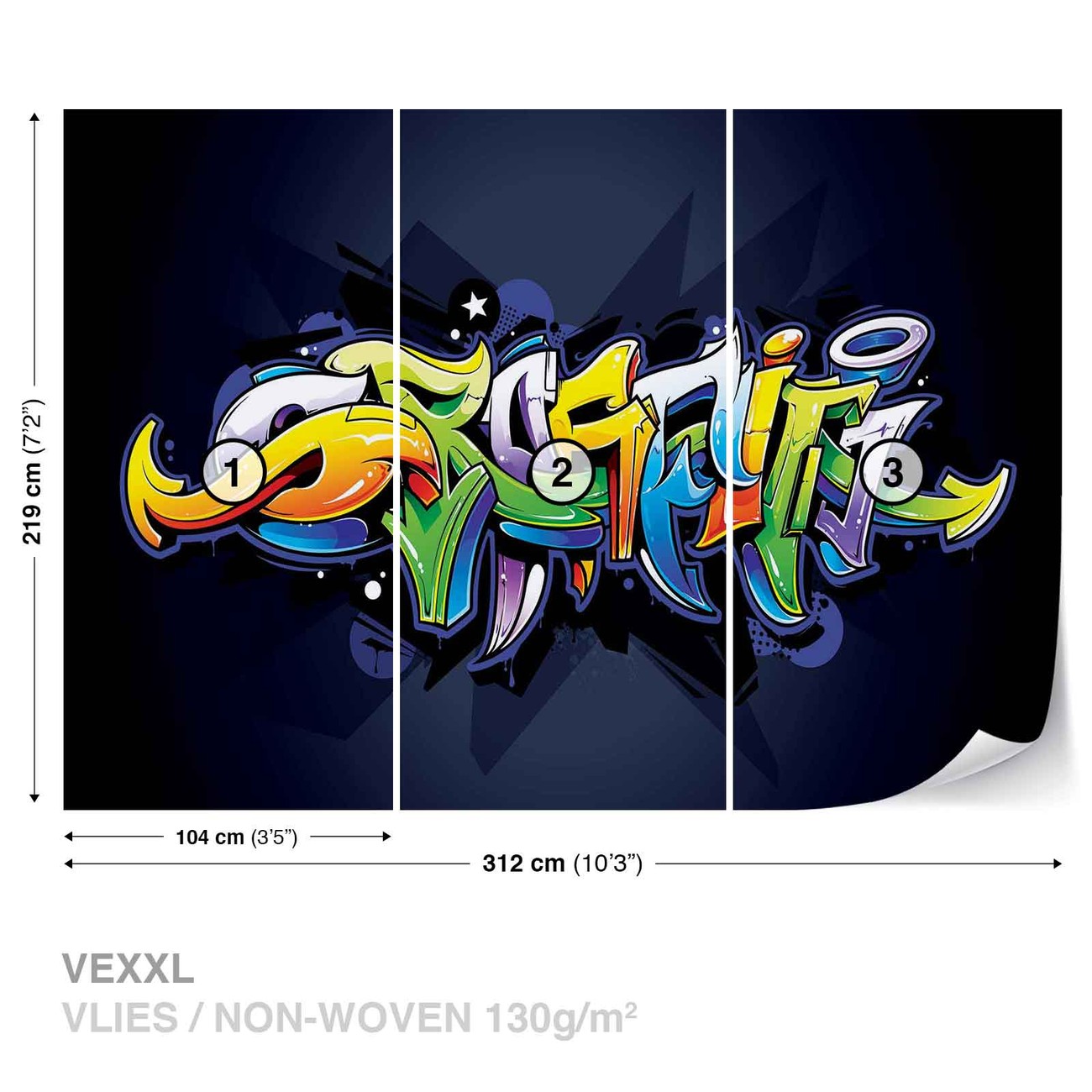 Graffiti Street Art Wall Paper Mural | Buy at EuroPosters