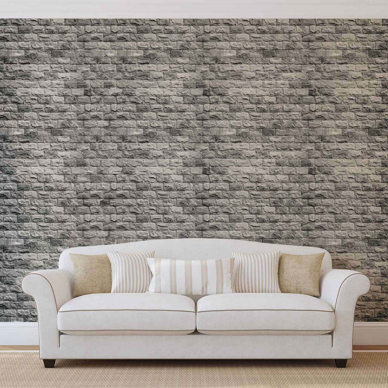 Gray Brick Wall Wall Paper Mural | Buy at EuroPosters