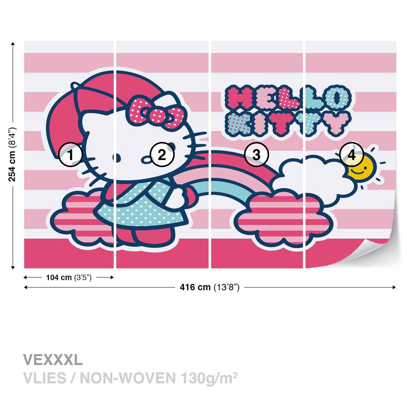 Hello Kitty Wall Paper Mural | Buy at EuroPosters