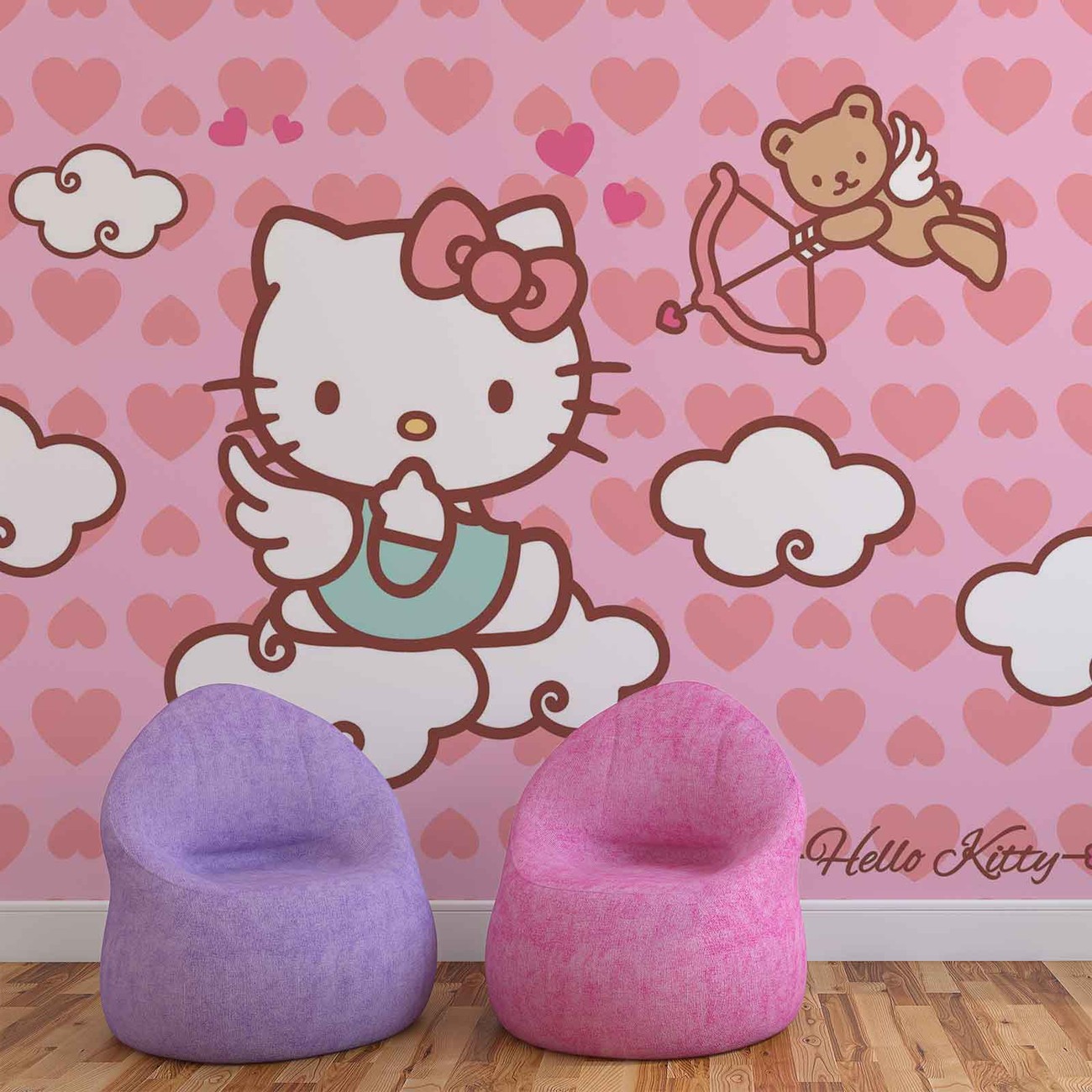 Hello Kitty Wall Paper Mural | Buy at EuroPosters