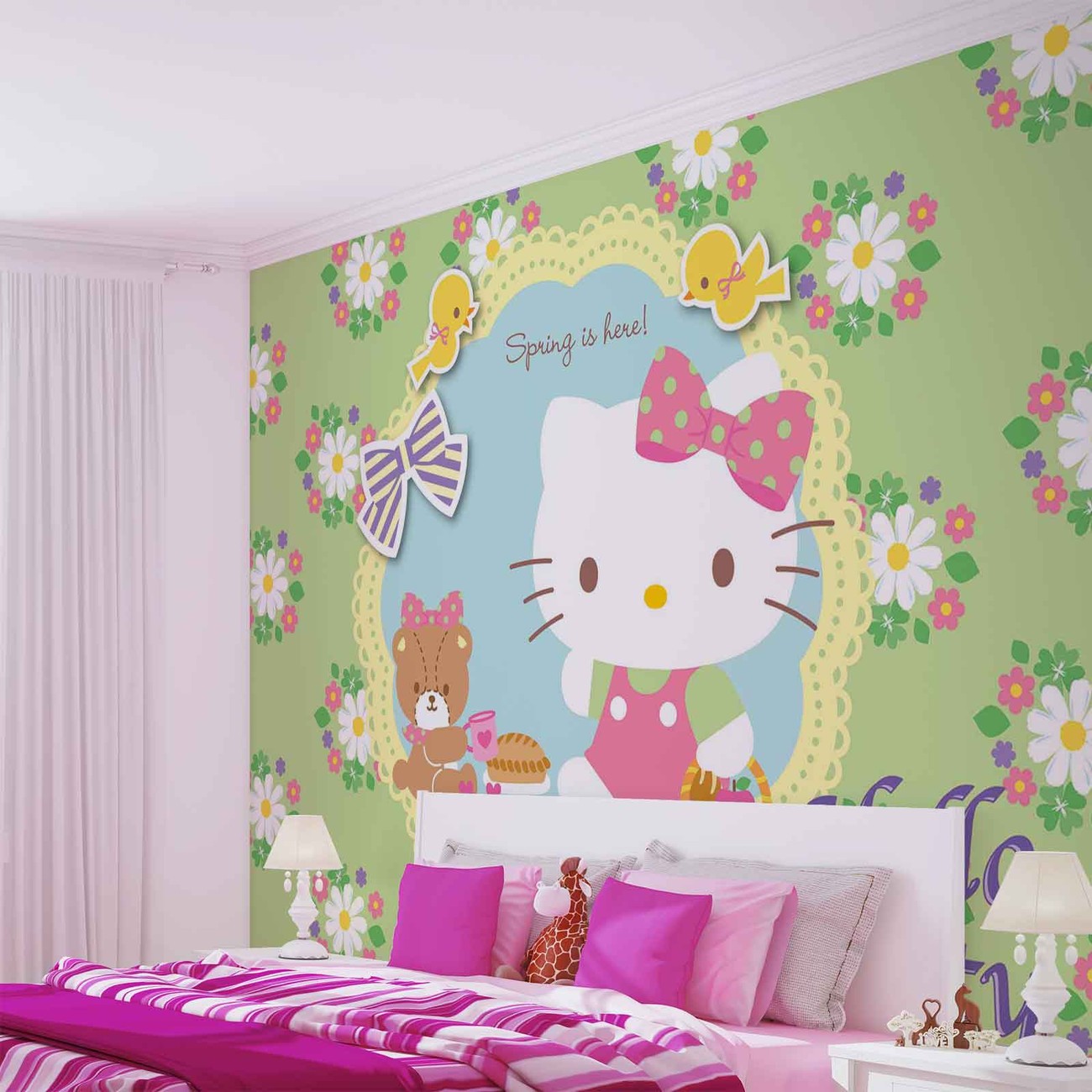 Hello Kitty Wall Paper Mural | Buy at EuroPosters