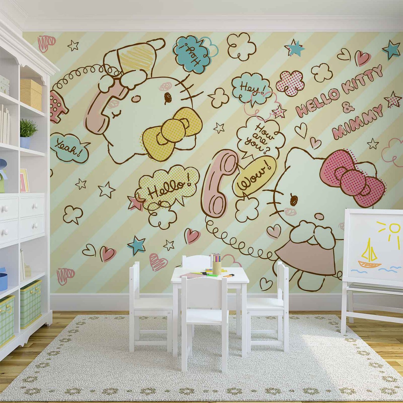 Hello Kitty Wall Paper Mural | Buy at EuroPosters