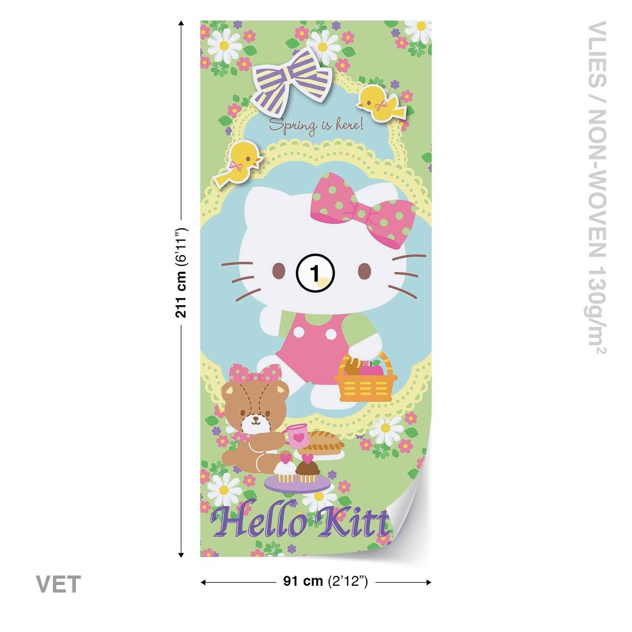 Hello Kitty Wall Paper Mural | Buy at EuroPosters