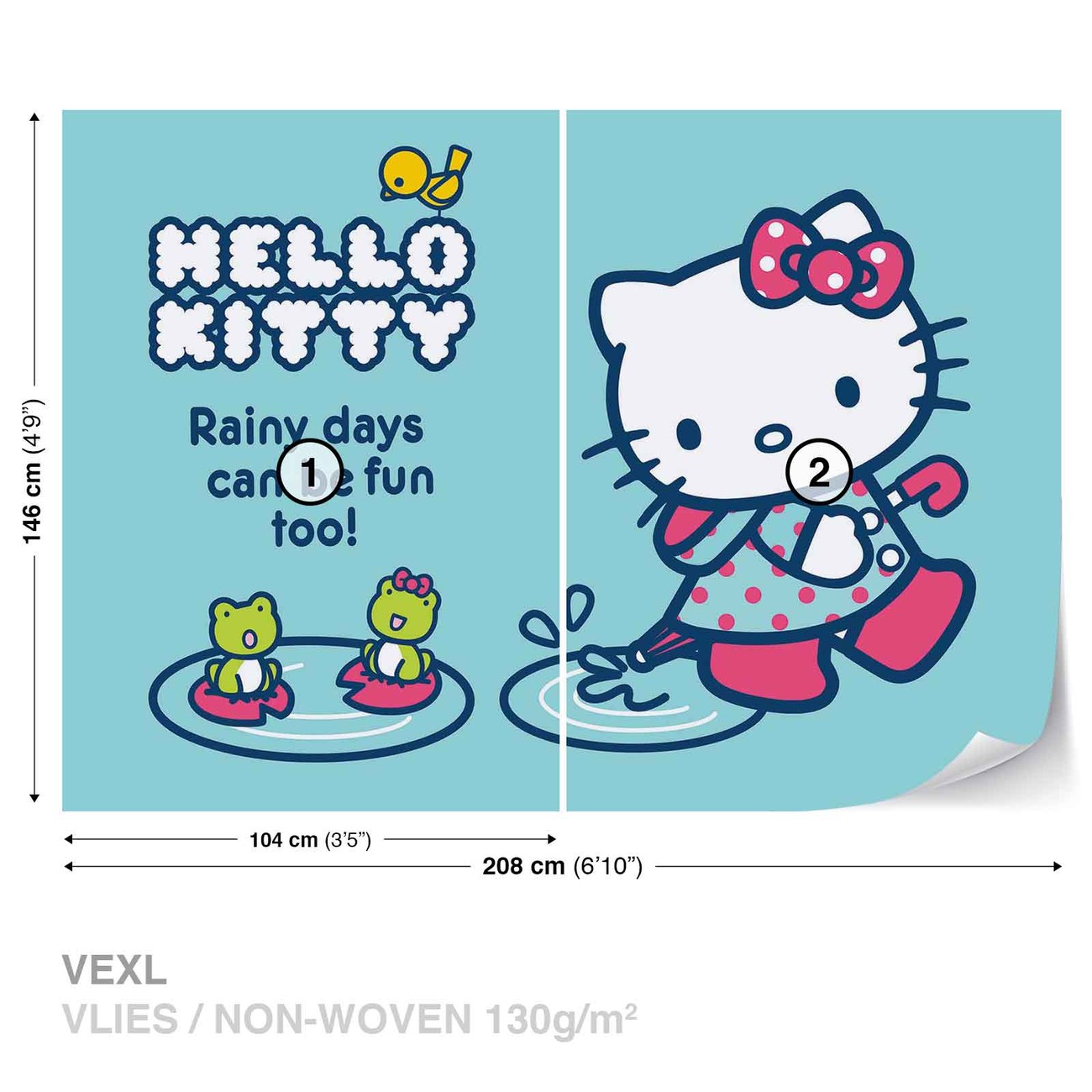 Hello Kitty Wall Paper Mural | Buy at EuroPosters