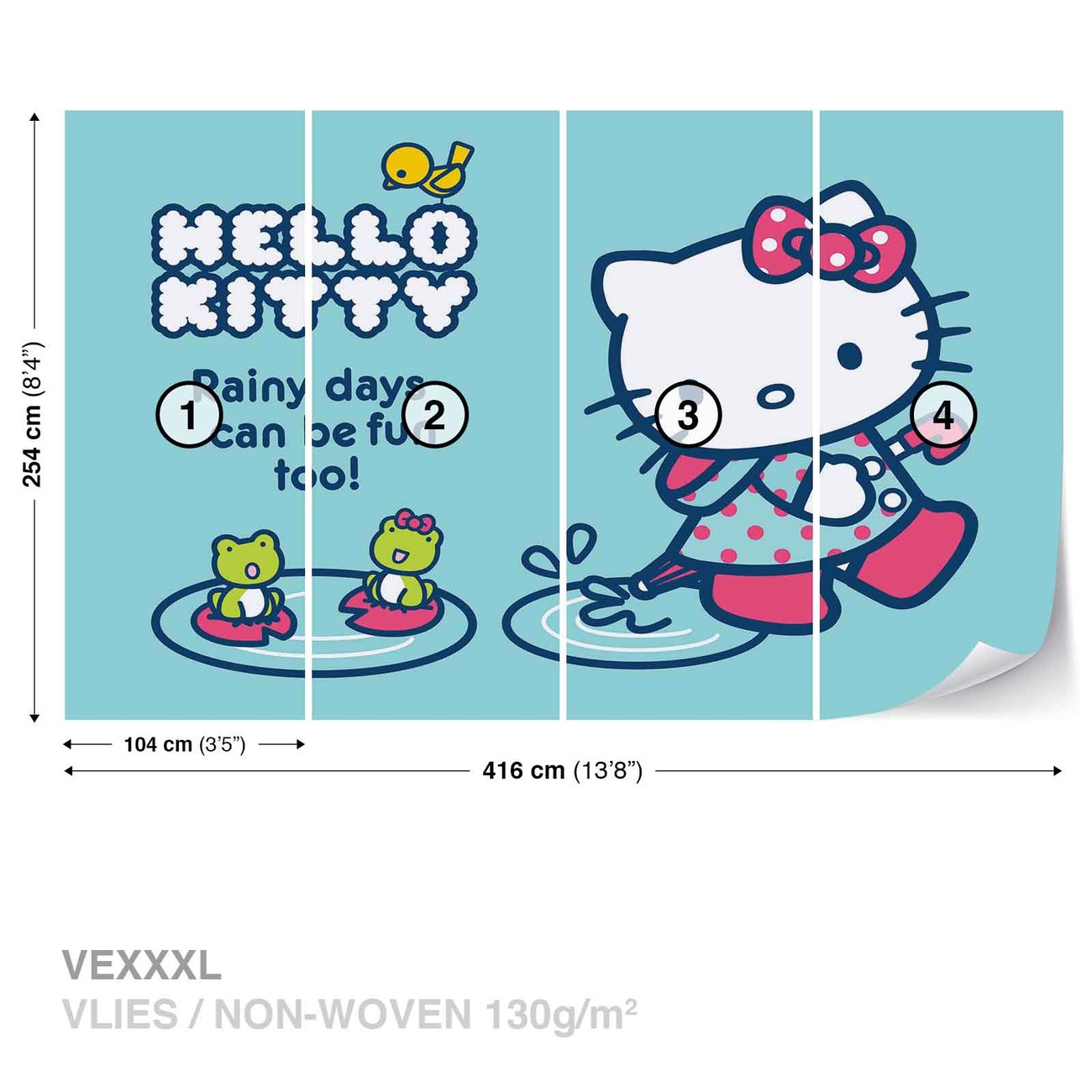 Hello Kitty Wall Paper Mural | Buy at EuroPosters