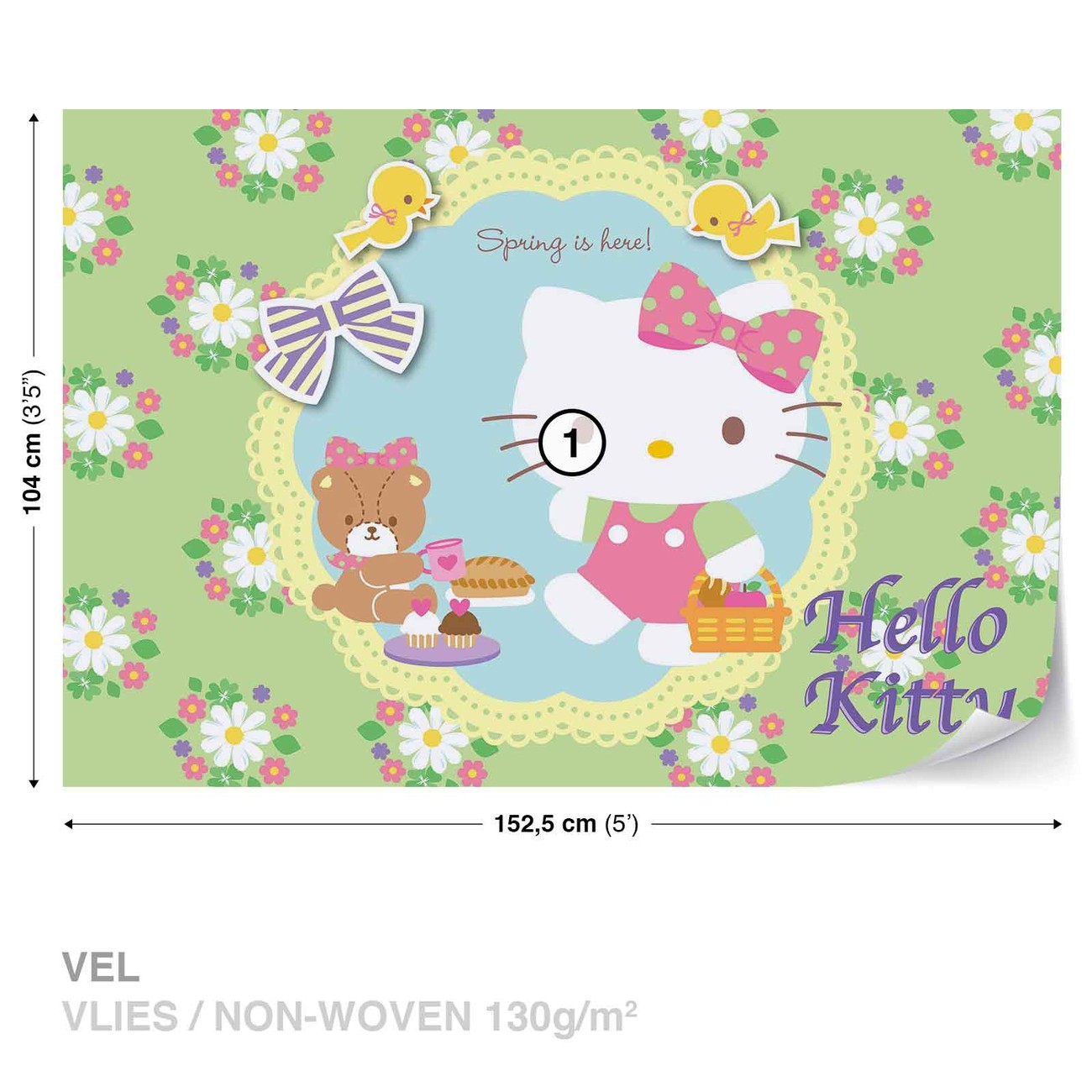 Hello Kitty Wall Paper Mural | Buy at EuroPosters