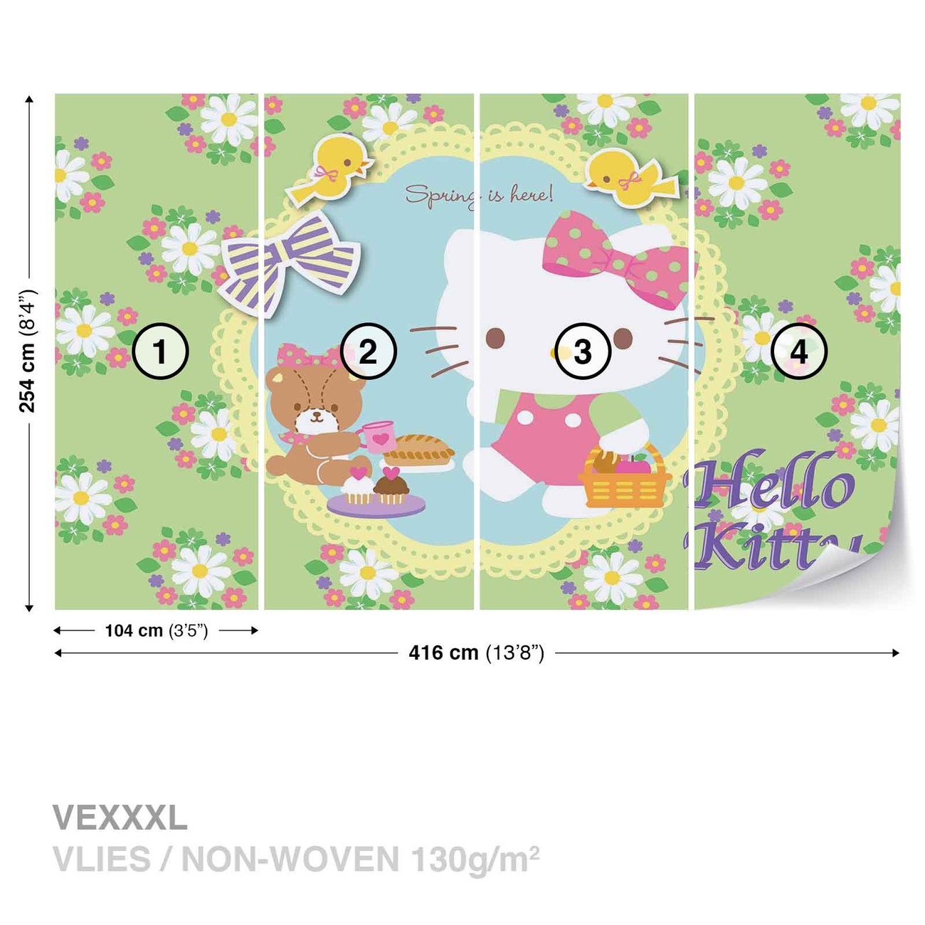 Hello Kitty Wall Paper Mural | Buy at EuroPosters