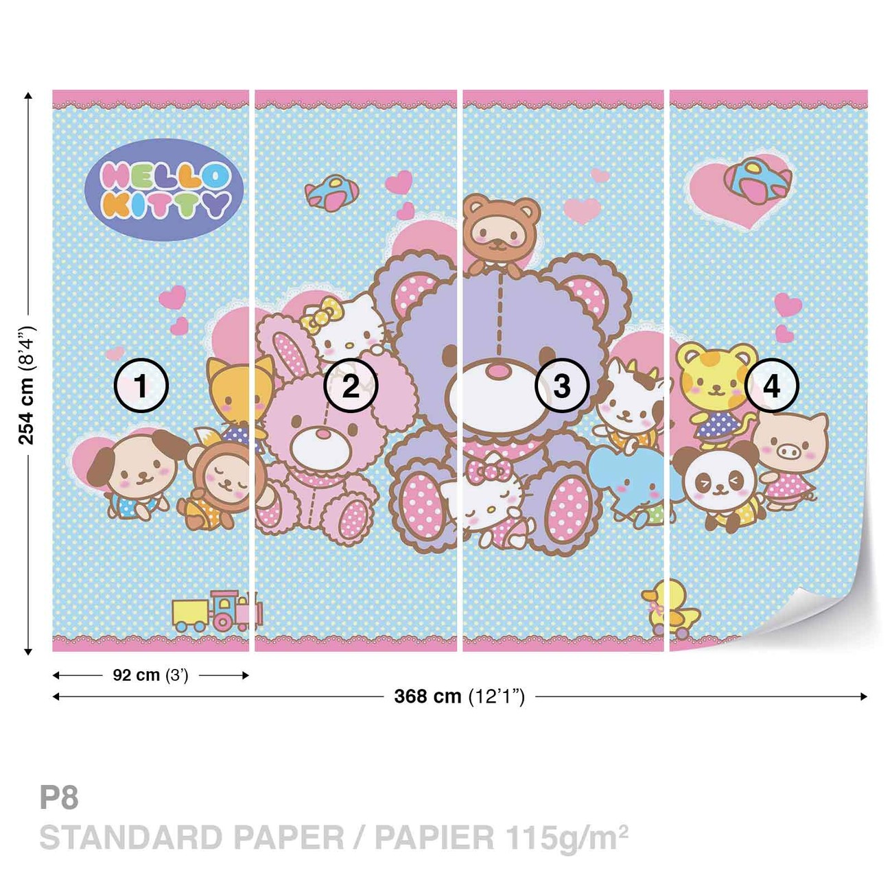 Hello Kitty Wall Paper Mural | Buy at EuroPosters