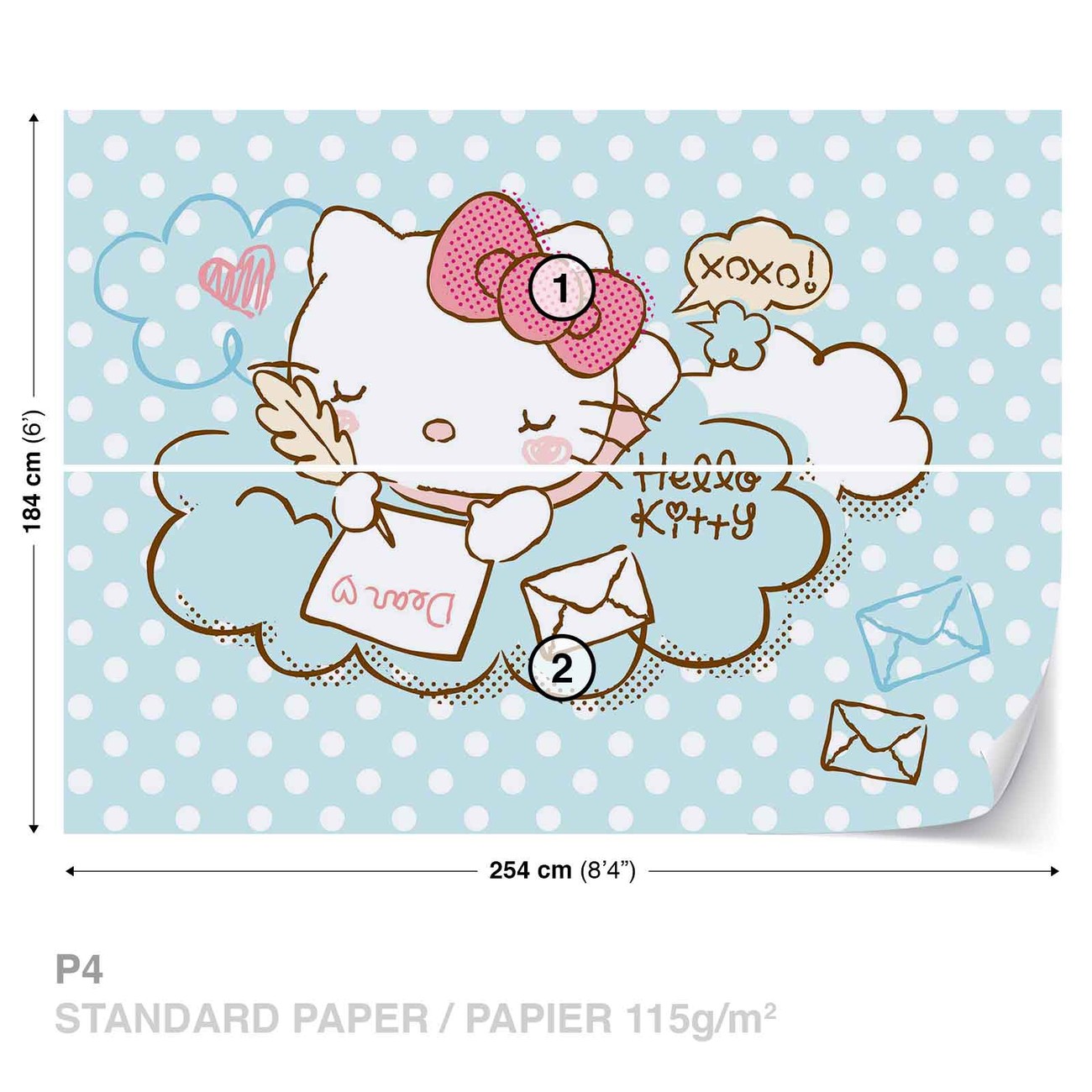 Hello Kitty Wall Paper Mural | Buy at EuroPosters