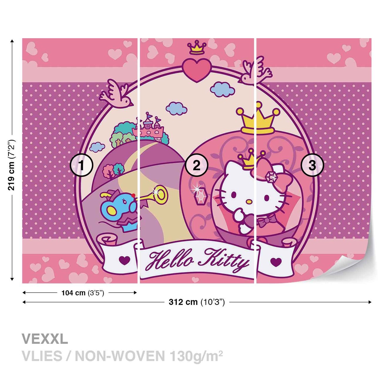 Hello Kitty Wall Paper Mural | Buy at EuroPosters
