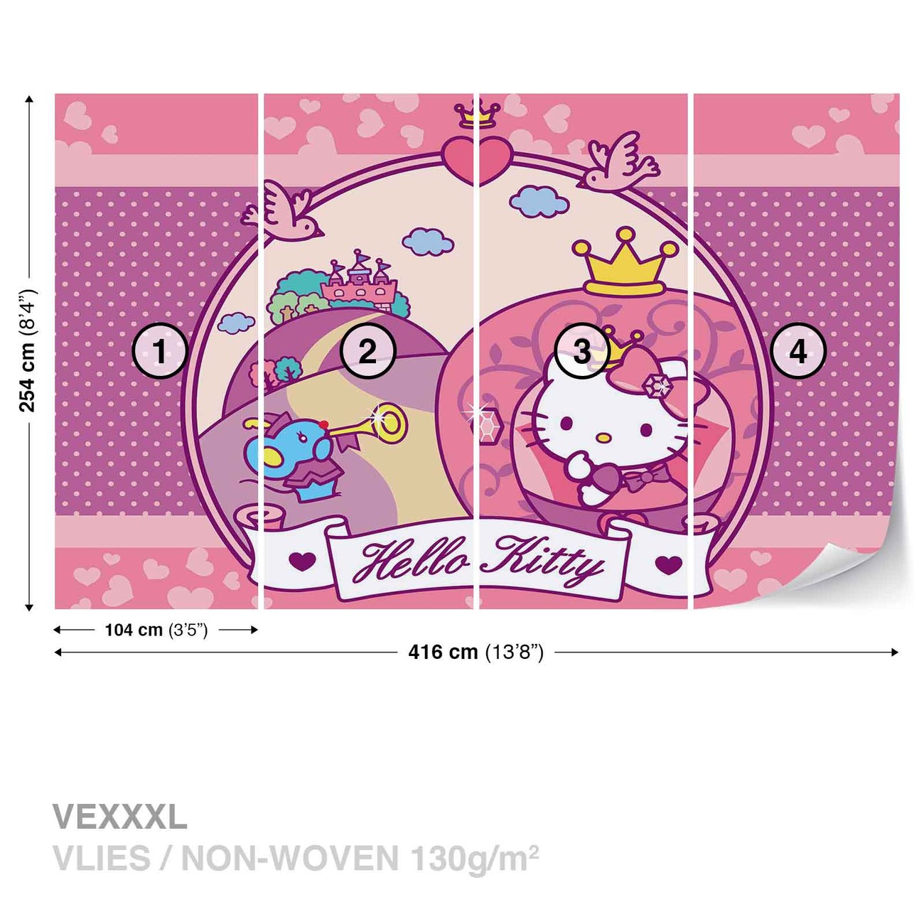 Hello Kitty Wall Paper Mural | Buy at EuroPosters