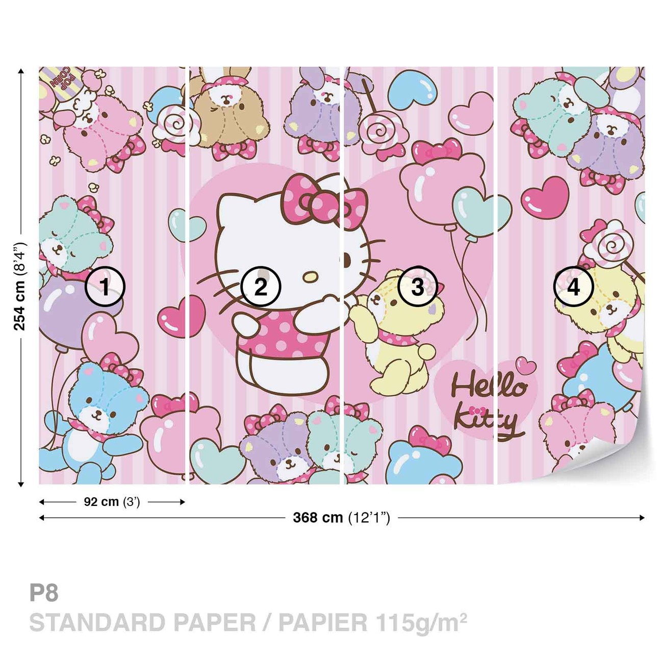 Hello Kitty Wall Paper Mural | Buy at EuroPosters