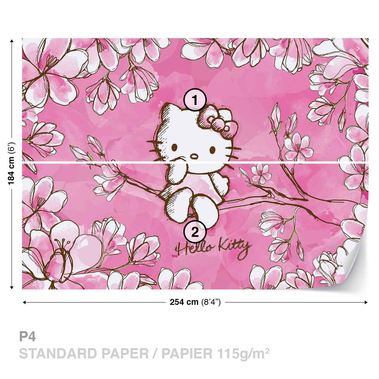 Hello Kitty Wall Paper Mural | Buy at EuroPosters