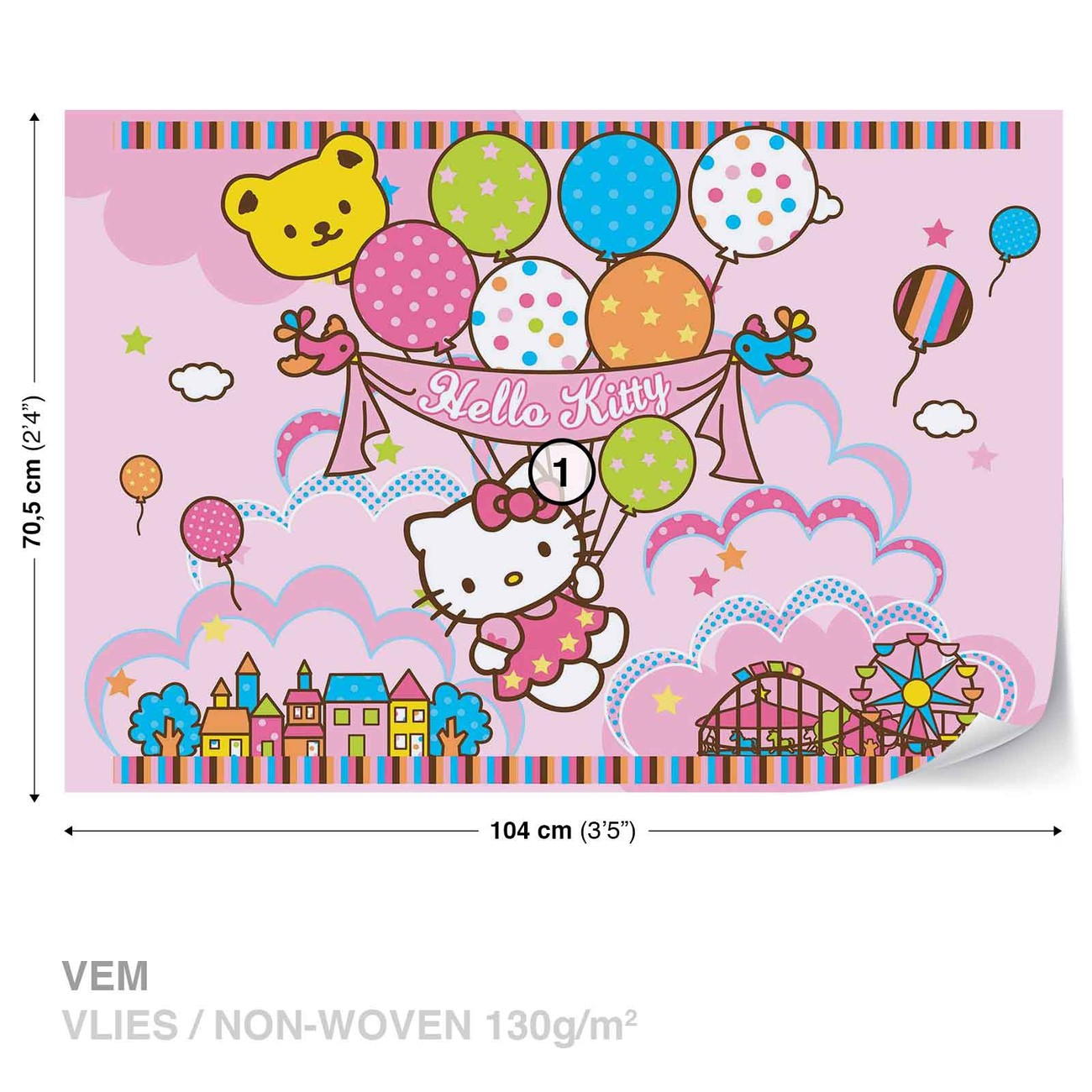 Hello Kitty Wall Paper Mural | Buy at EuroPosters