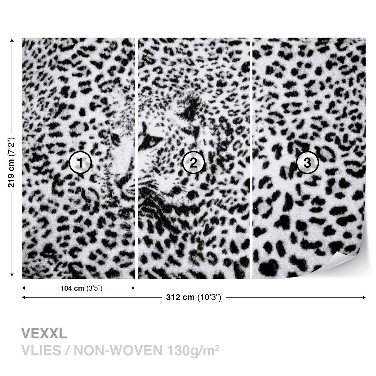 Leopard Wall Paper Mural | Buy at EuroPosters