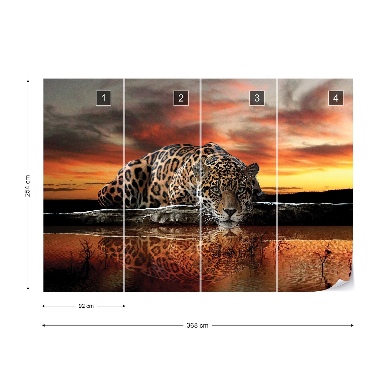 Leopard Wall Paper Mural | Buy at EuroPosters