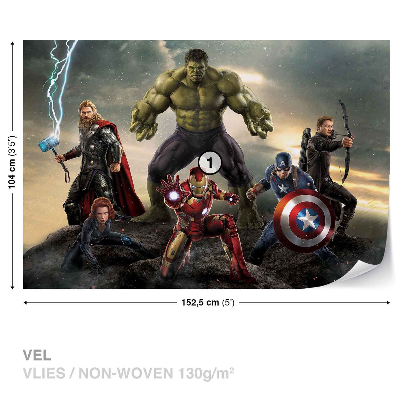 Marvel Avengers Battle Wall Paper Mural | Buy at EuroPosters
