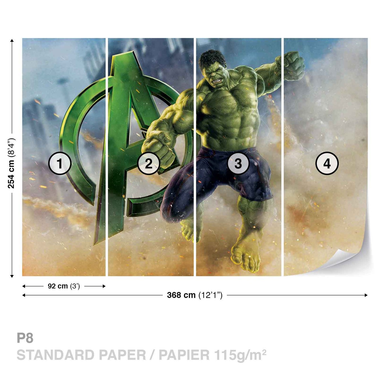 Marvel Avengers Wall Paper Mural | Buy at EuroPosters