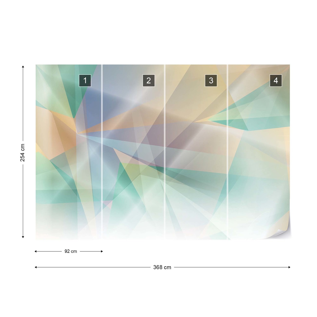 Modern Abstract Art Prism Wall Paper Mural | Buy at EuroPosters