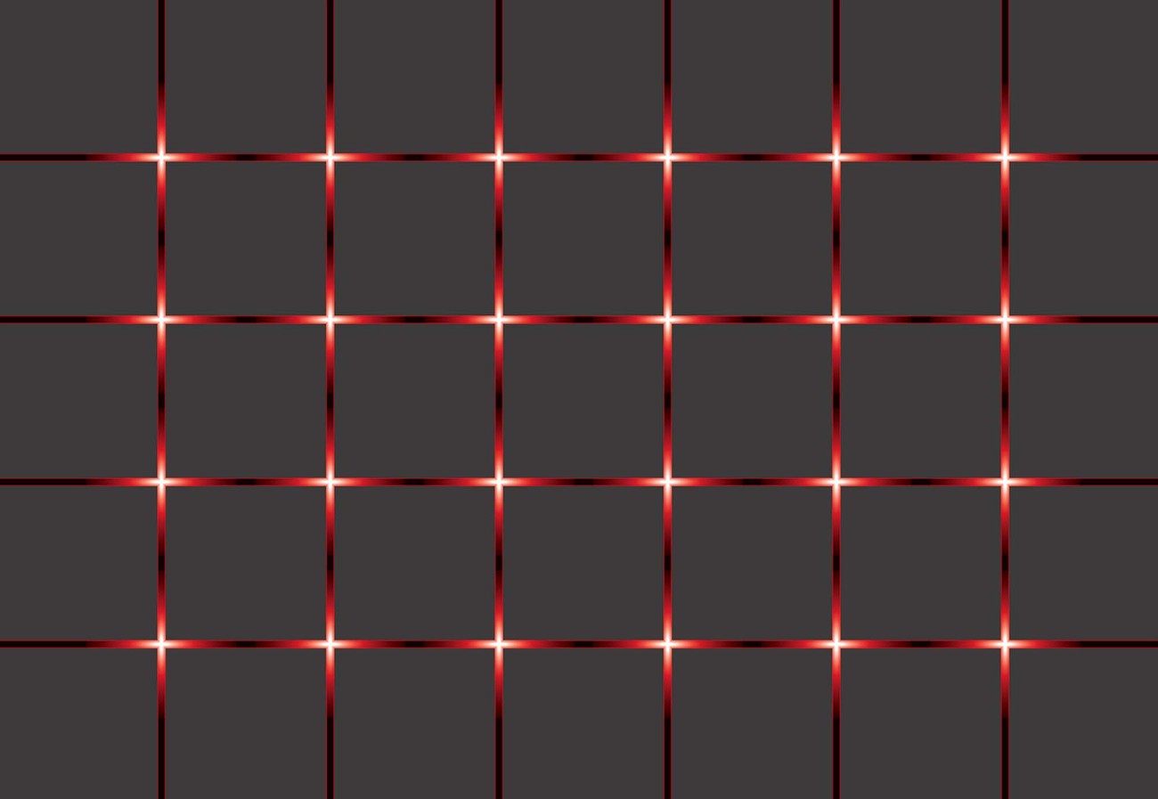 Modern Square Design Red Lights Wall Paper Mural | Buy at EuroPosters