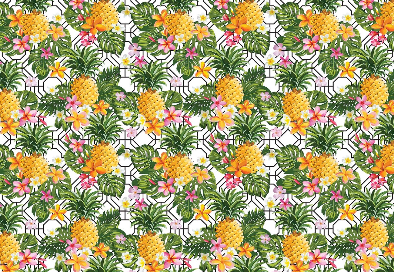 Modern Tropical Pattern Wall Paper Mural | Buy at EuroPosters