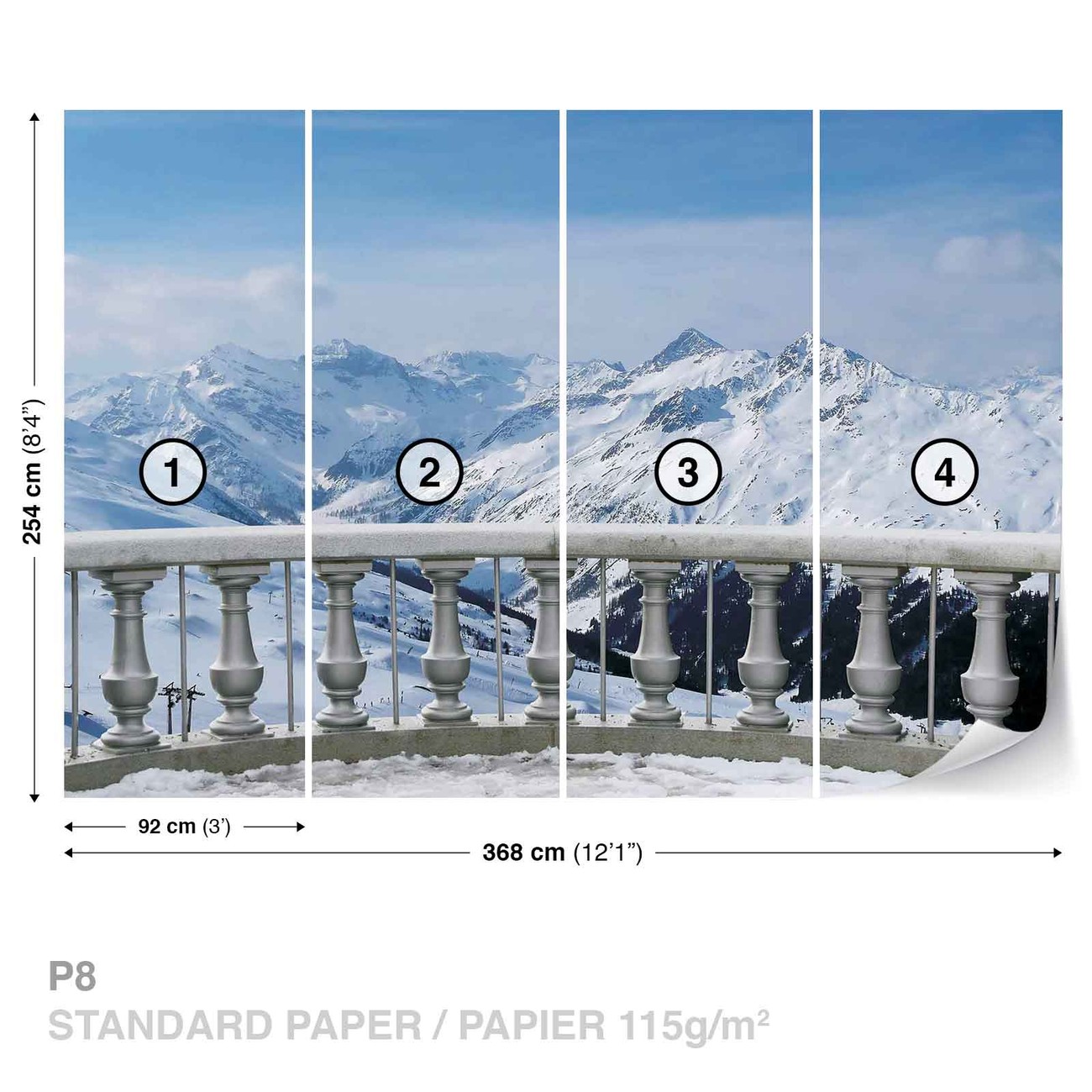 Mountain Scene Wall Paper Mural | Buy at EuroPosters