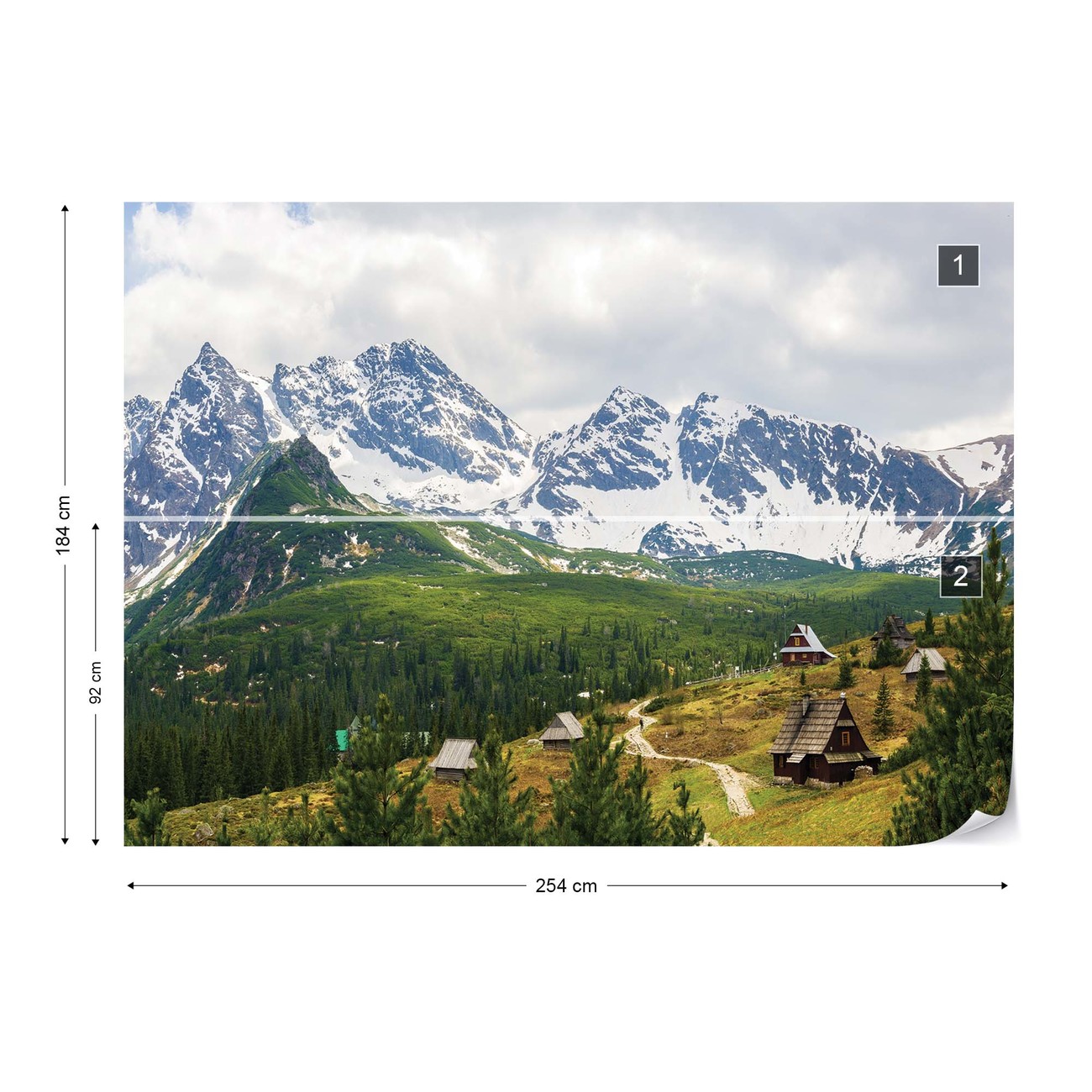 Mountains Alps Wall Paper Mural | Buy at EuroPosters