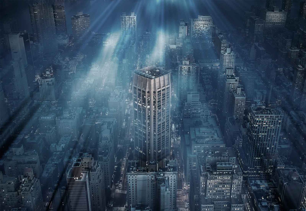 Nyc Blue Impact Wall Paper Mural | Buy at EuroPosters