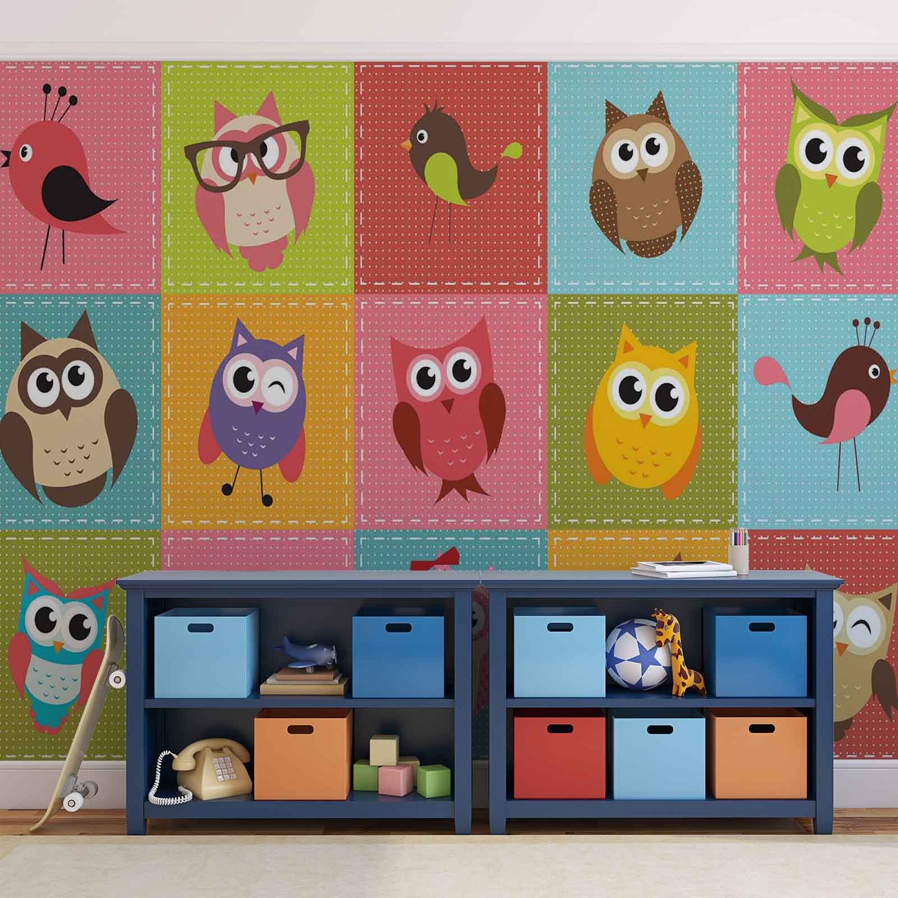 Owls Wall Paper Mural | Buy at EuroPosters