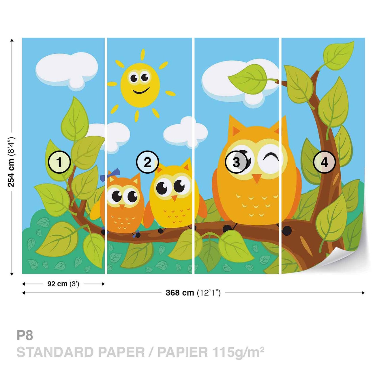 Owls Tree Wall Paper Mural | Buy at EuroPosters