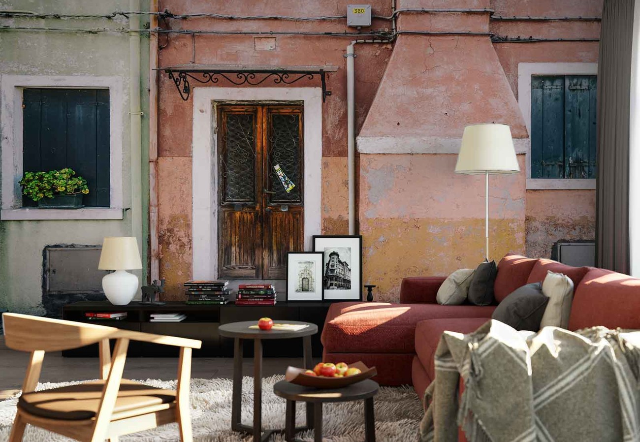 Pastel Street Wall Paper Mural | Buy at EuroPosters