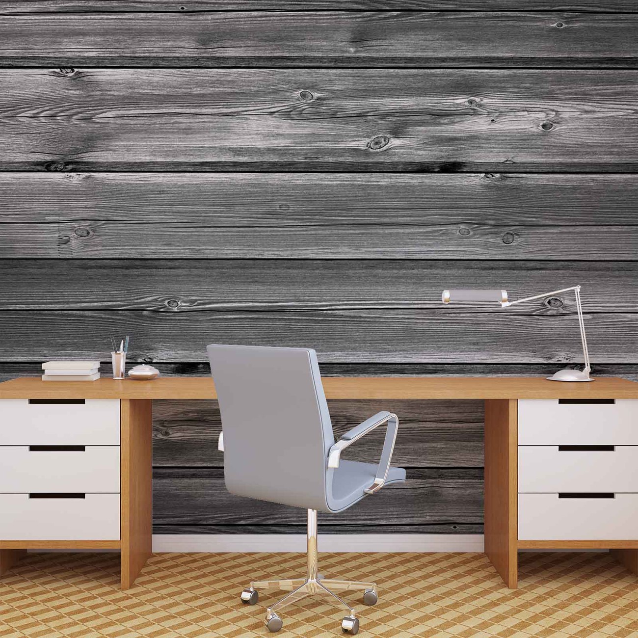 Pattern Grey Wooden Wall Paper Mural | Buy at EuroPosters