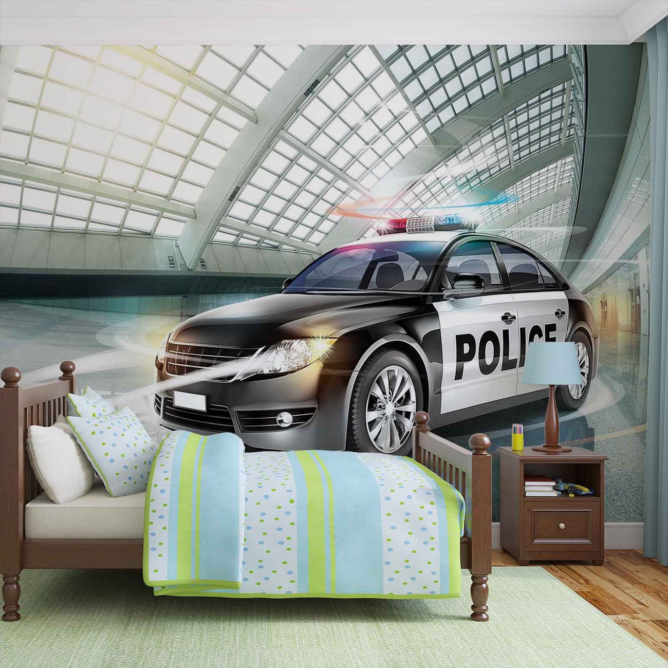 Police Car Wall Paper Mural | Buy at EuroPosters