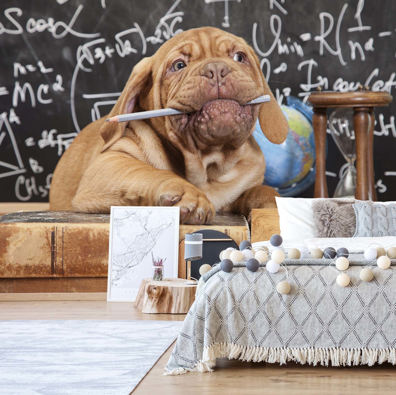 Puppy Professor Wall Paper Mural | Buy at EuroPosters