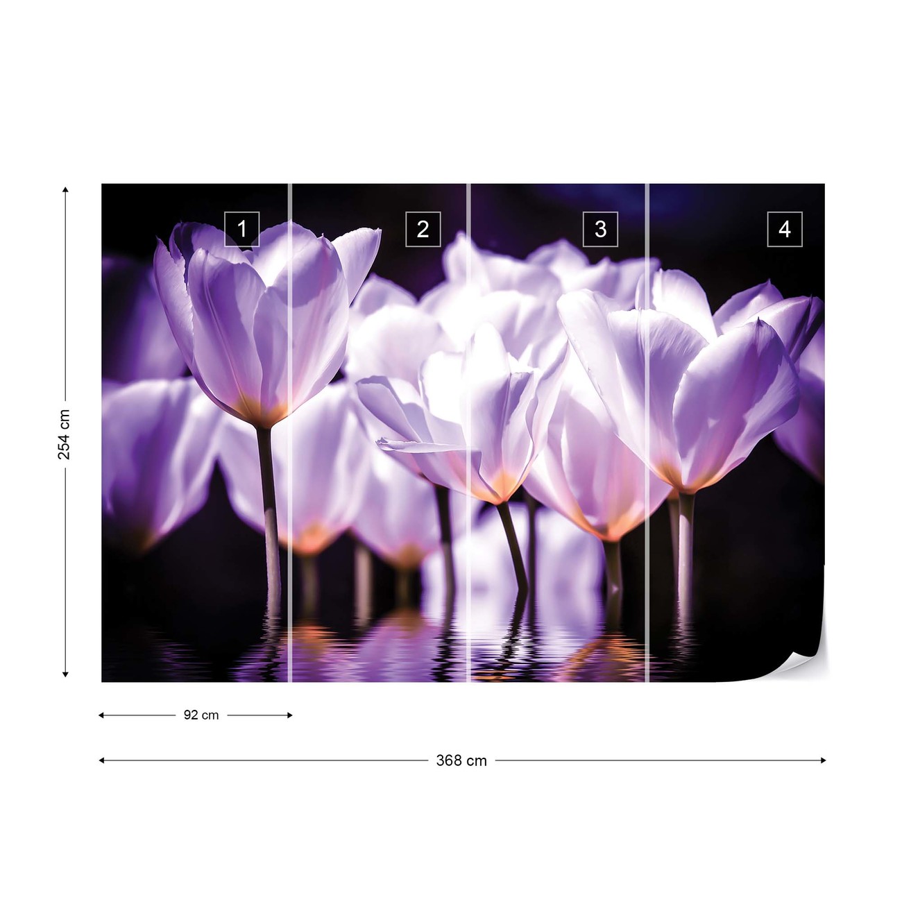 Purple Flowers Wall Paper Mural | Buy at EuroPosters